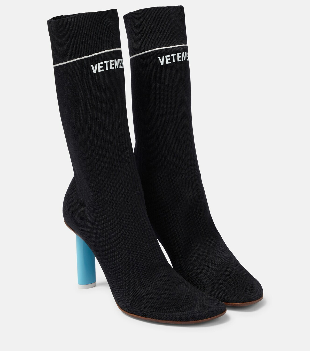 Vetements - Logo knit ankle boots Vetements