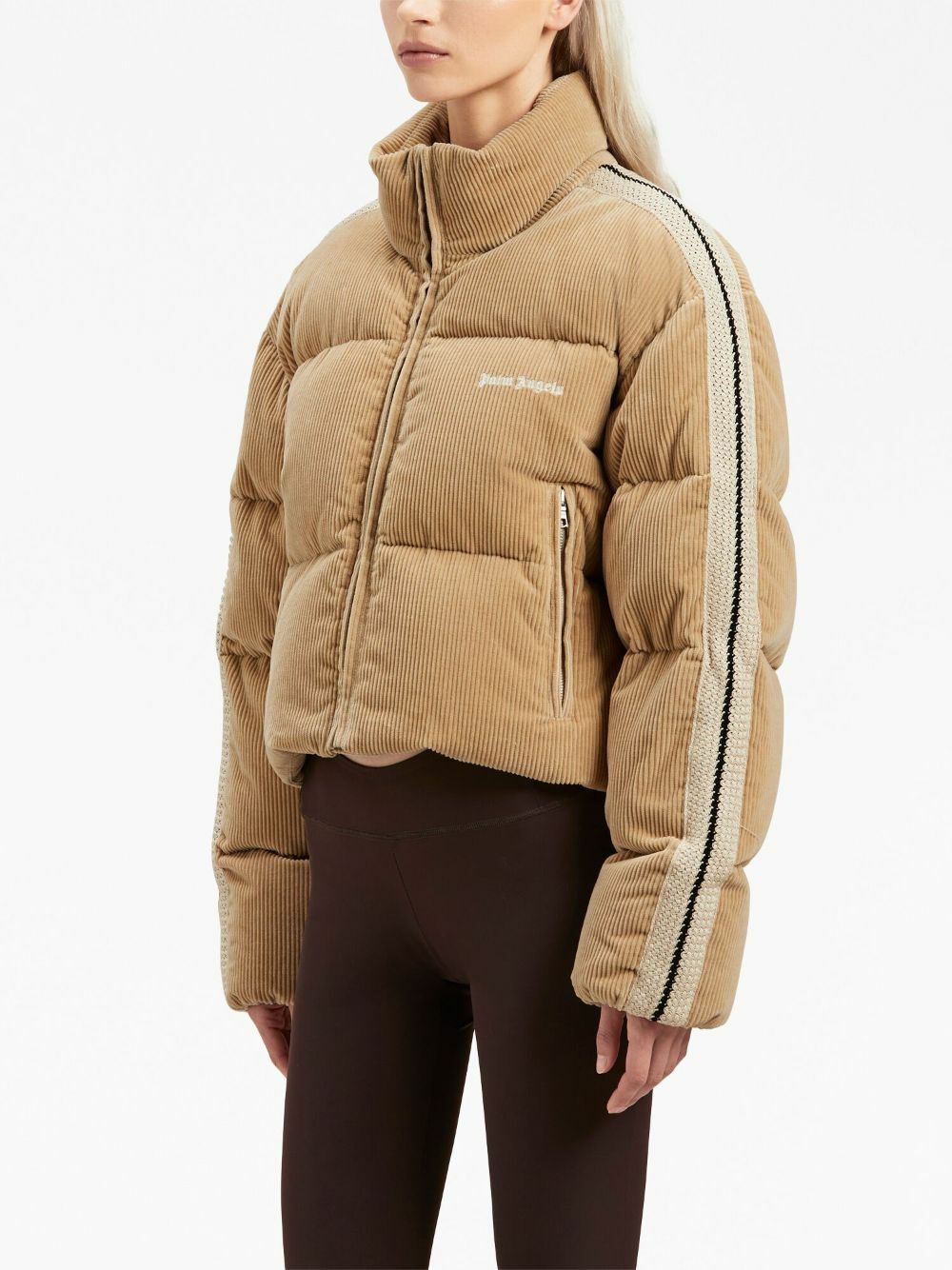 PALM ANGELS - Corduroy Crop Down Jacket Palm Angels