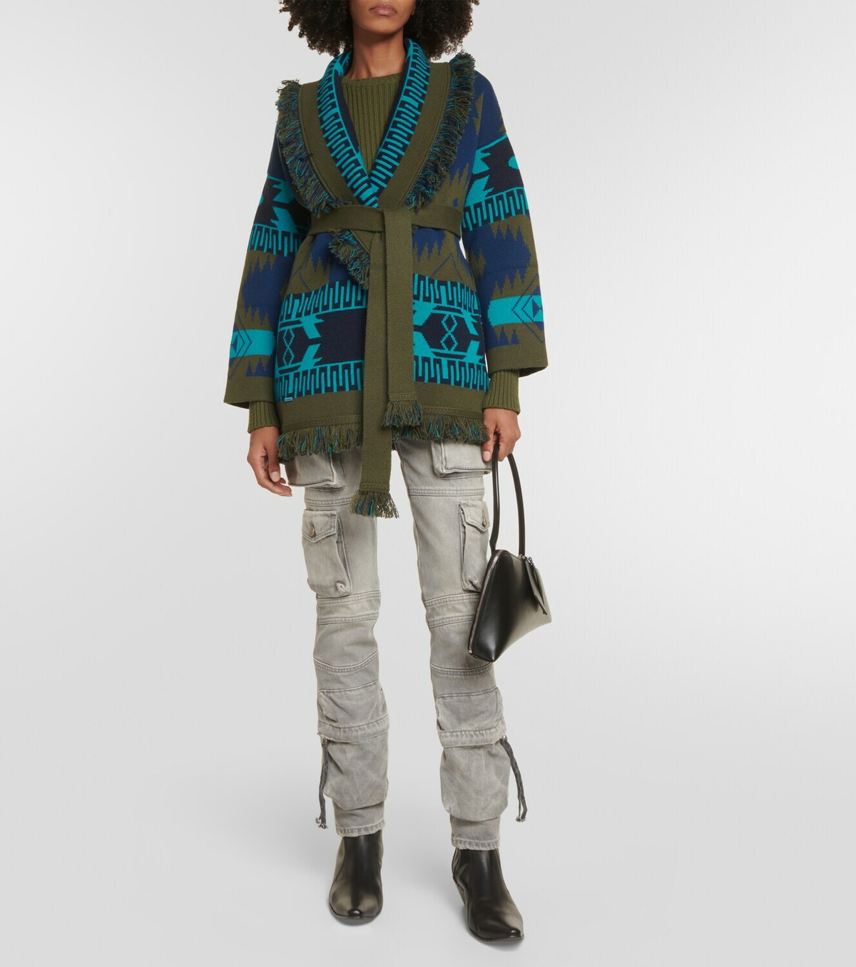 Alanui Icon jacquard cashmere cardigan Alanui