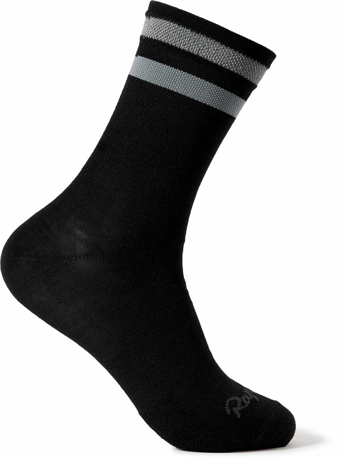 Rapha - Brevet Reflective-Trimmed Stretch-Knit Socks - Black Rapha