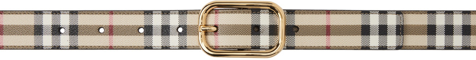 Burberry Beige Check Belt Burberry