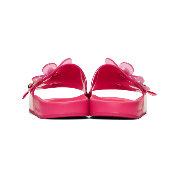 Marc Jacobs Pink Daisy Aqua Slides Marc Jacobs