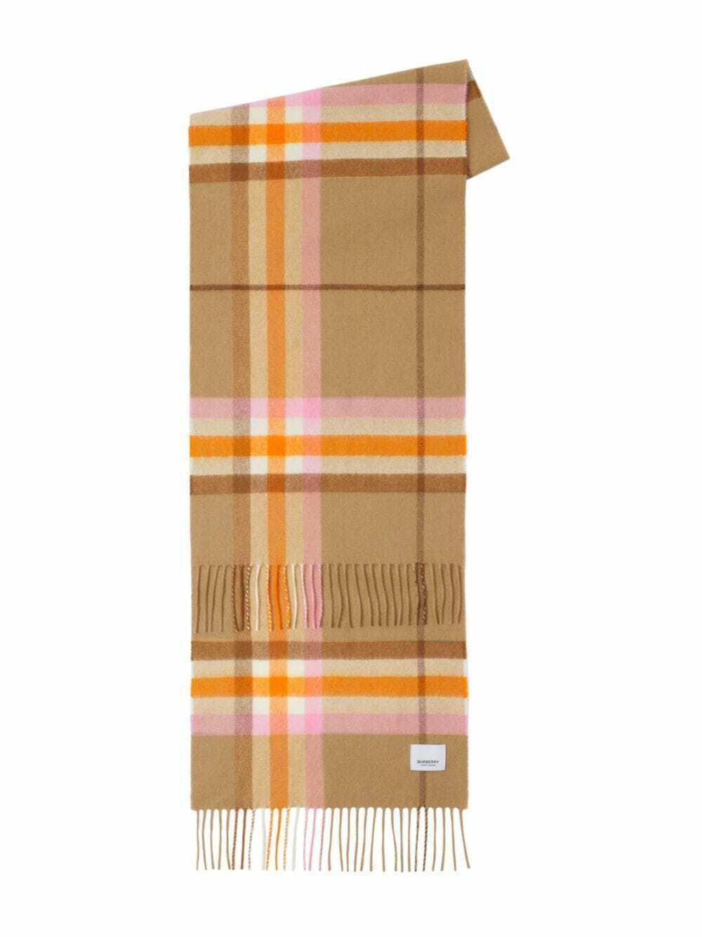 BURBERRY - Check Motif Cashmere Scarf Burberry
