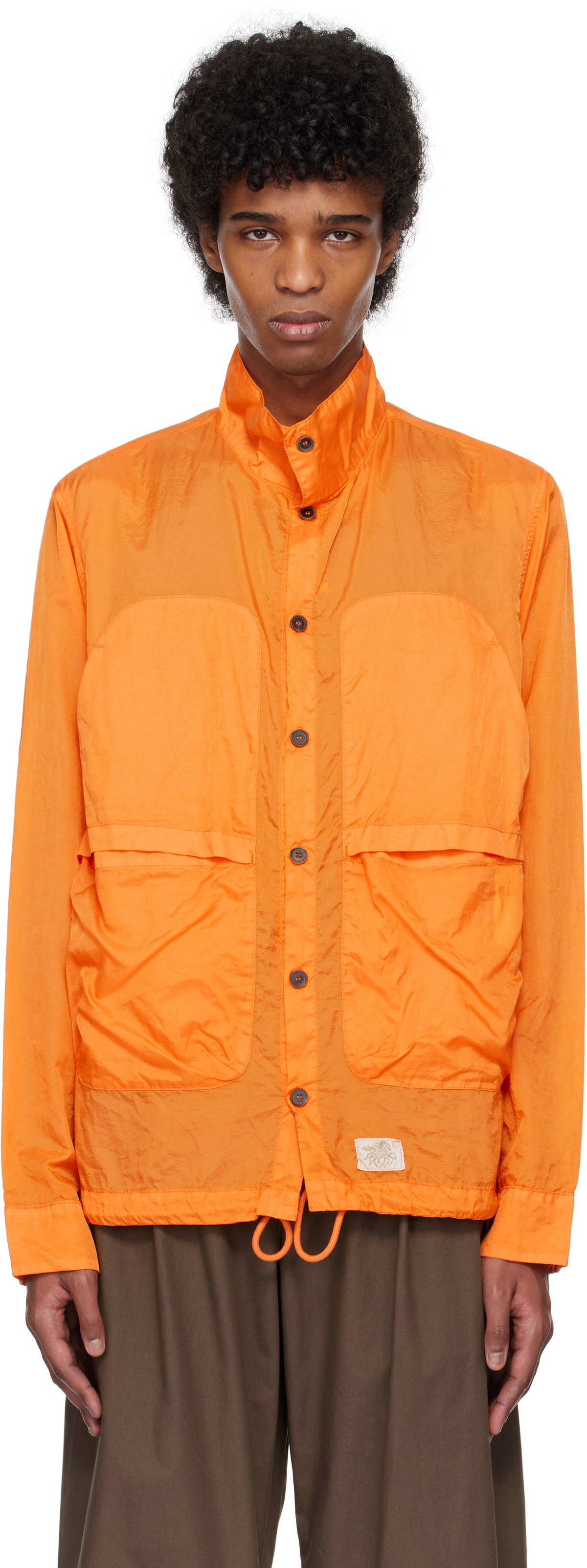 RANRA Orange Epitome Nylon Ripstop L/S Shirt RANRA