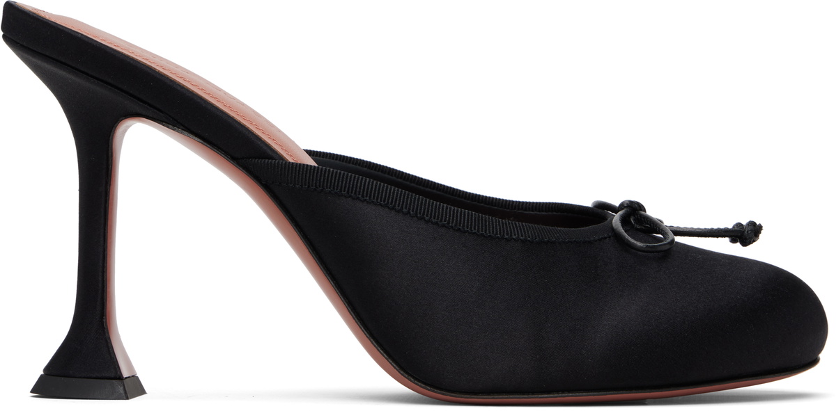 Amina Muaddi Black Lila Slipper 95 Heels Amina Muaddi