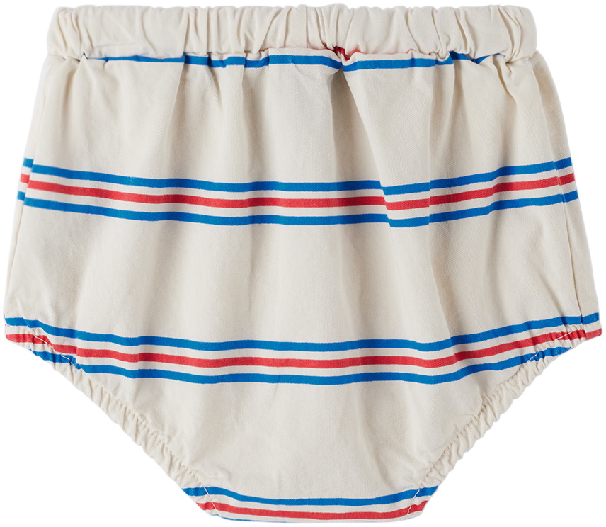 Bonmot Organic Baby White Striped Bloomers Bonmot Organic