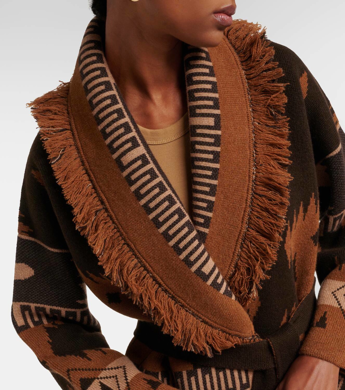 Alanui Icon Jacquard cashmere cardigan Alanui