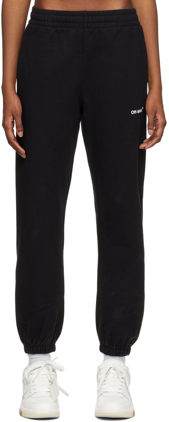 Off-White Black Wave Diag Slim Sweatpants Off-White