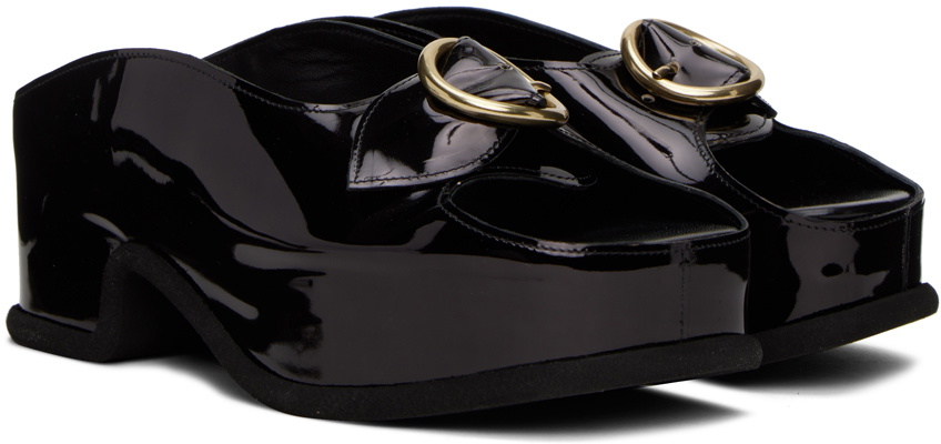 Dries Van Noten Black Platform Clogs Dries Van Noten