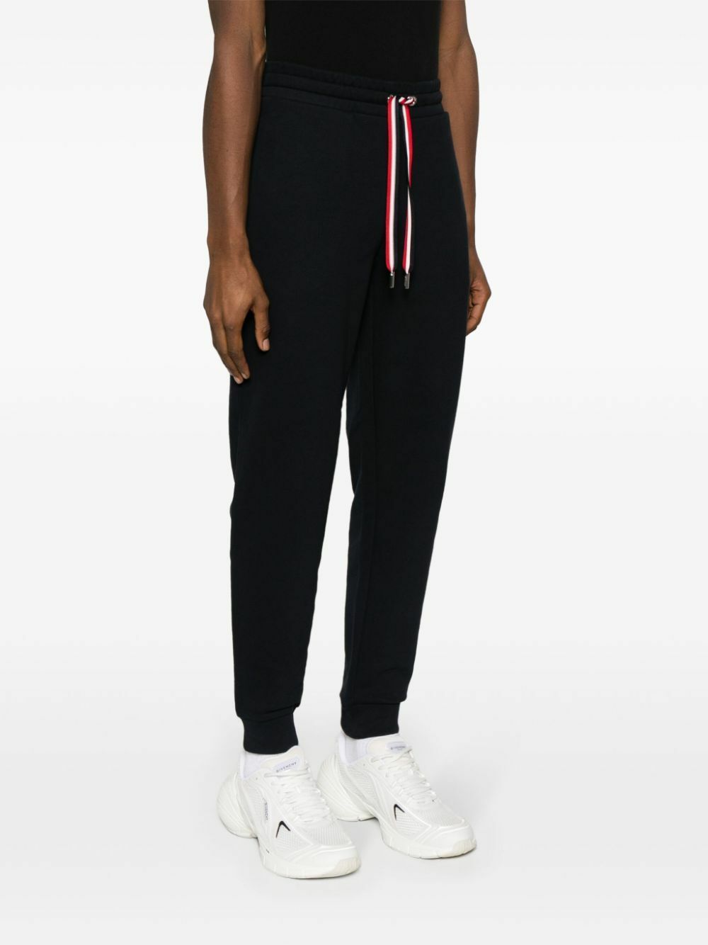 Moncler Blue Tricolour Accent Cotton Track Pants Moncler
