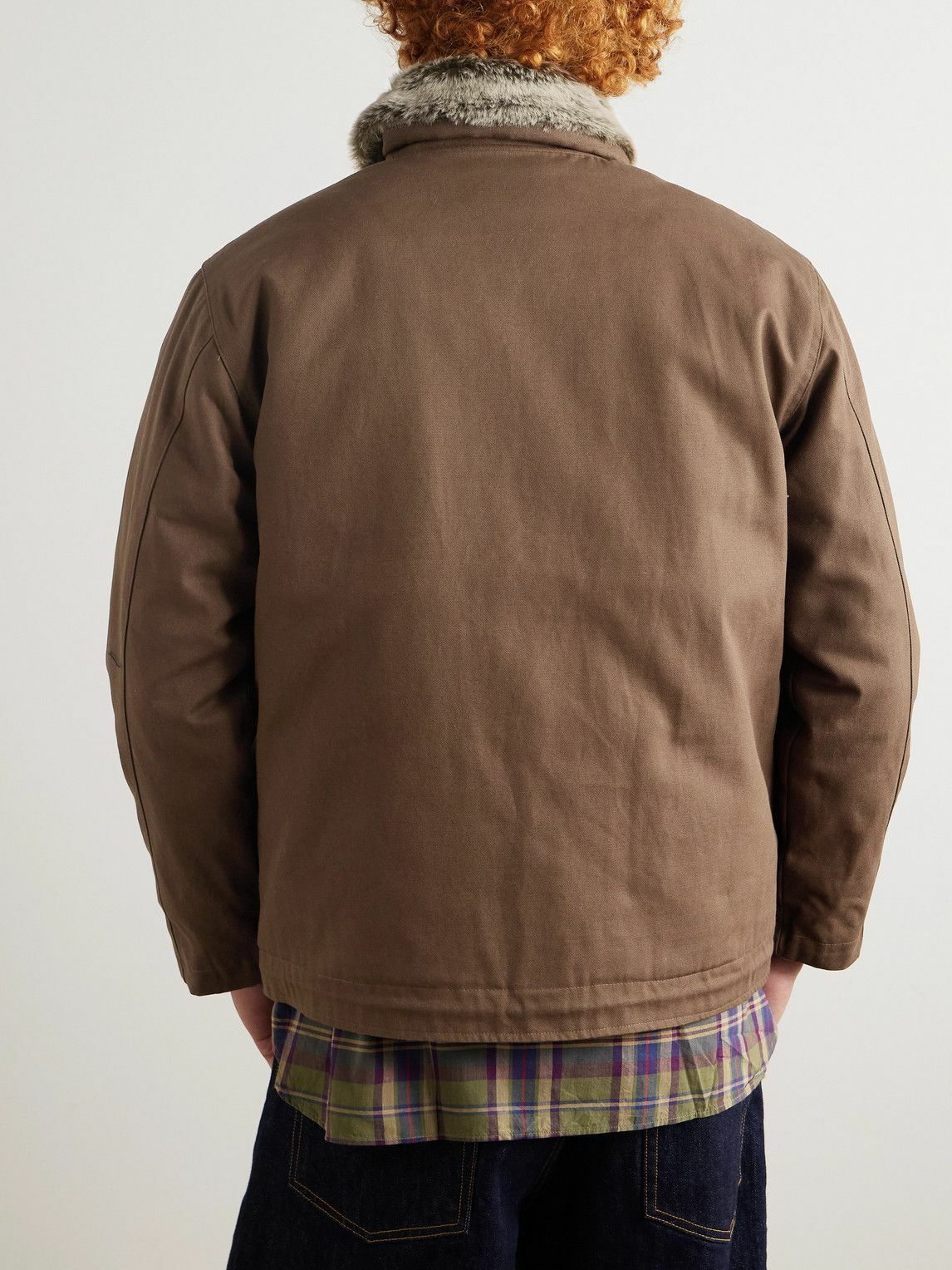 FrizmWORKS - Edgar Faux Fur-Trimmed Cotton-Canvas Jacket - Brown FrizmWORKS