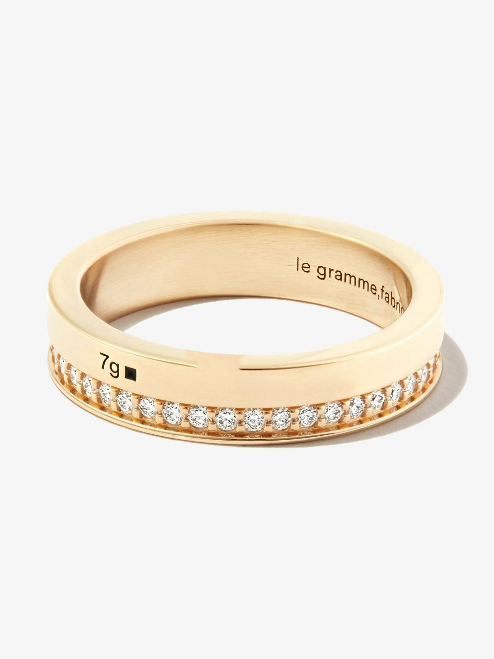 Le Gramme 18K Yellow Gold La 7g Polished Diamond Ring Le Gramme
