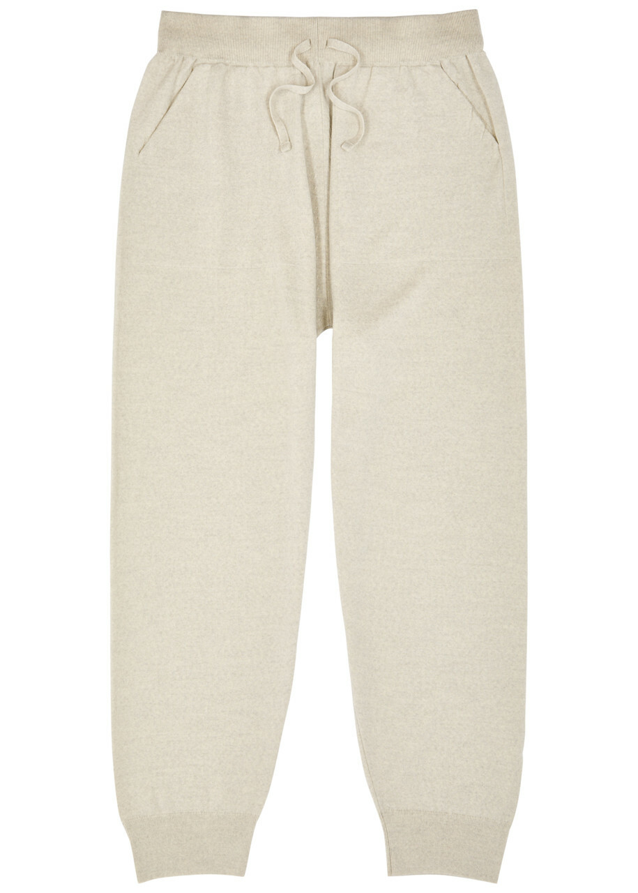 John Smedley Henning Wool Sweatpants Beige John Smedley