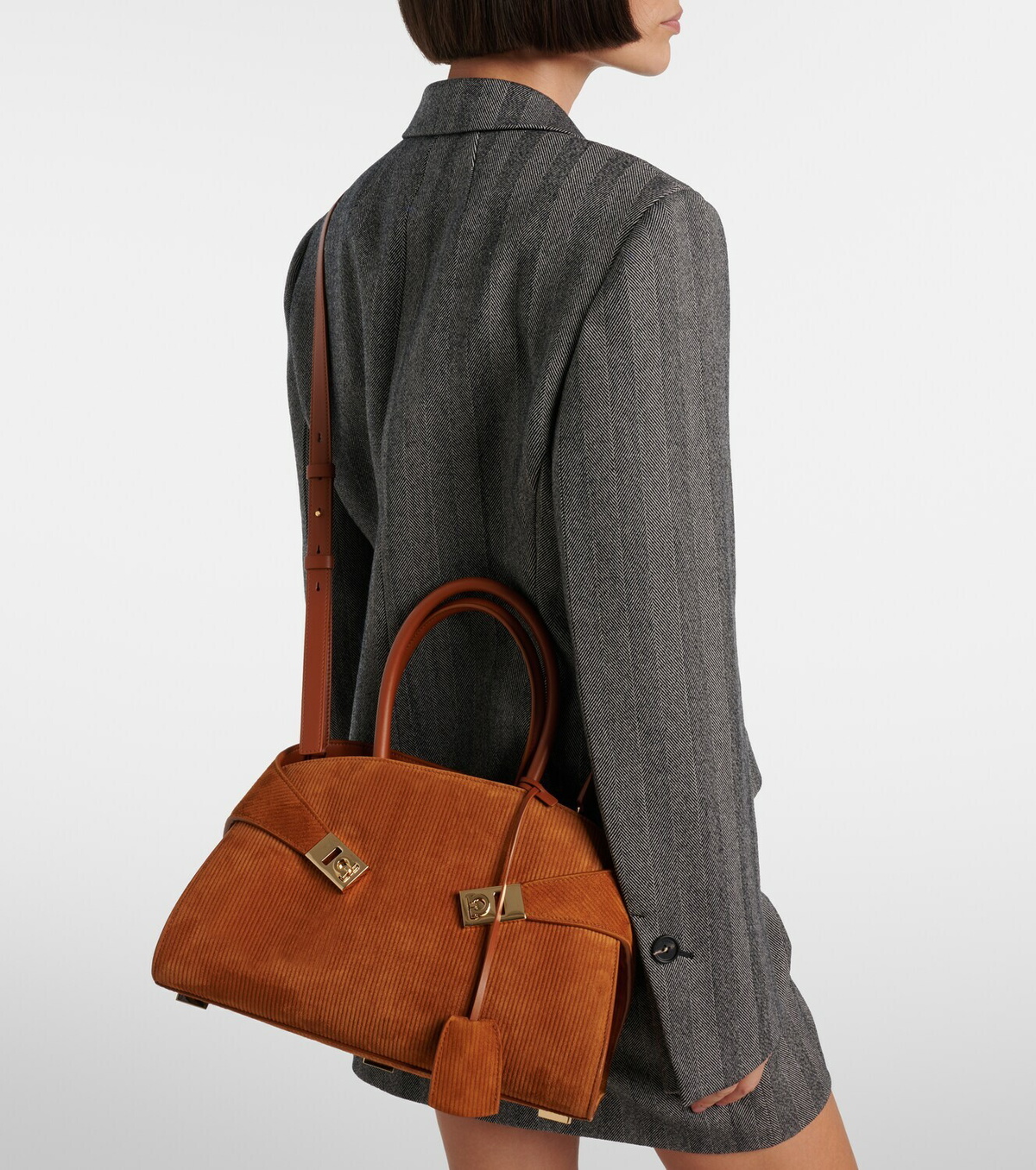 Ferragamo Hug Medium suede tote bag Salvatore Ferragamo