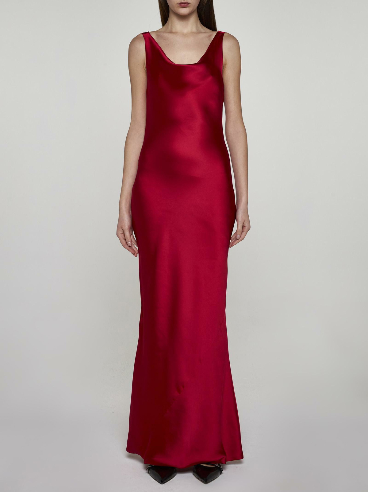 Norma Kamali Maria Satin Gown Norma Kamali