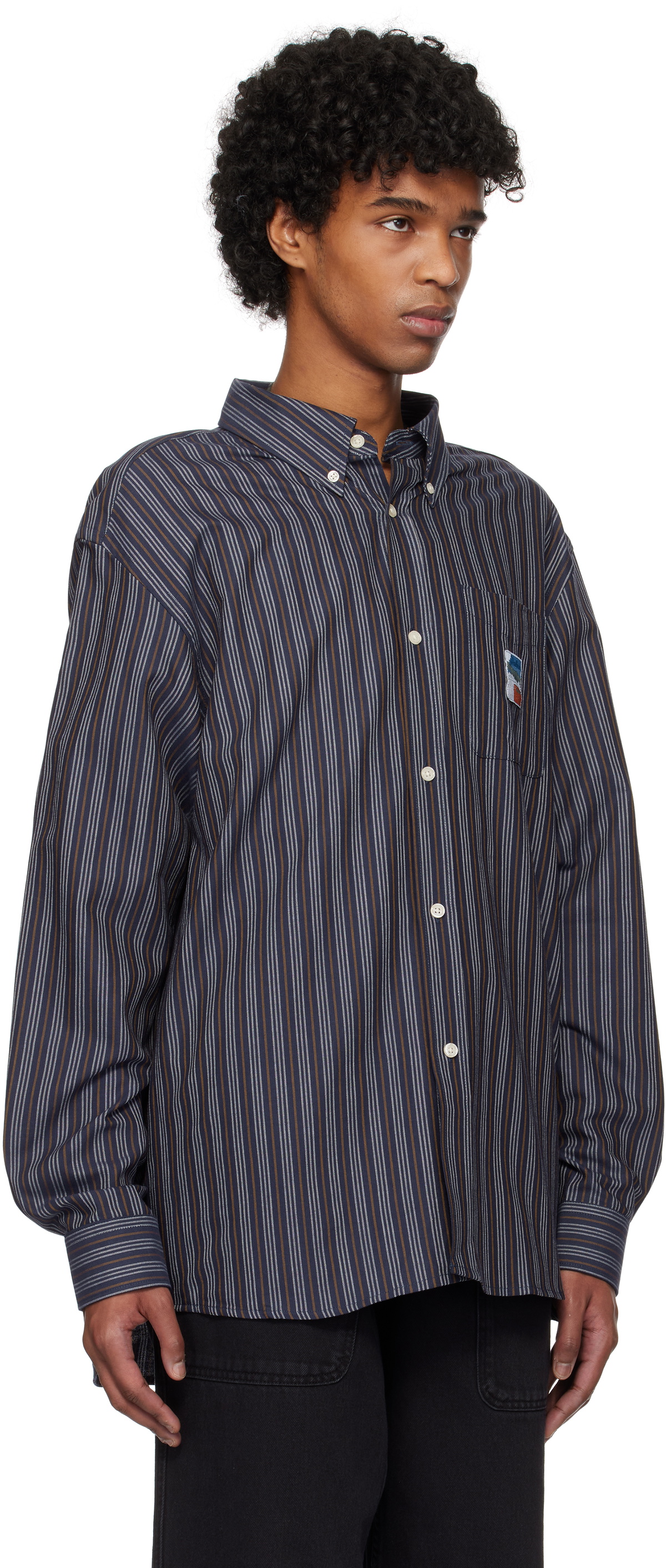 Palmes Navy Deuce Oxford Shirt Palmes
