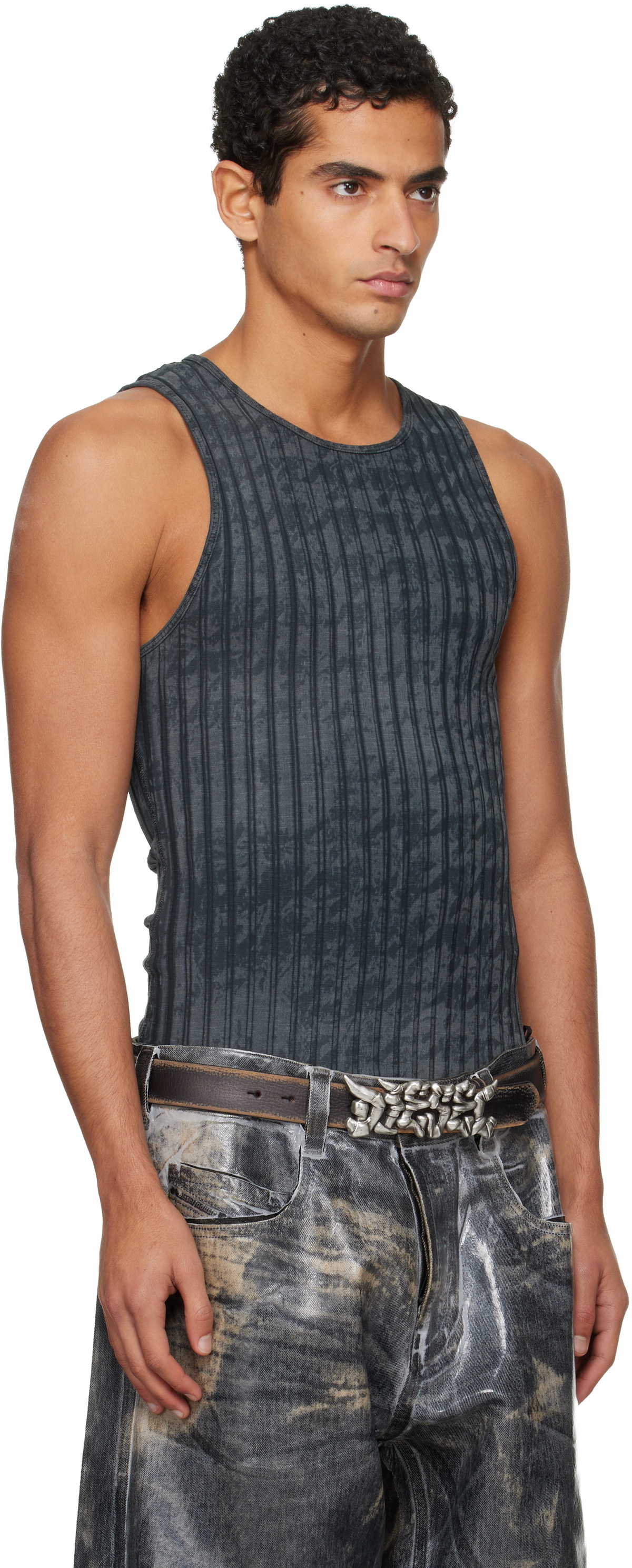 Diesel Gray T-Goty-Pie Tank Top Diesel