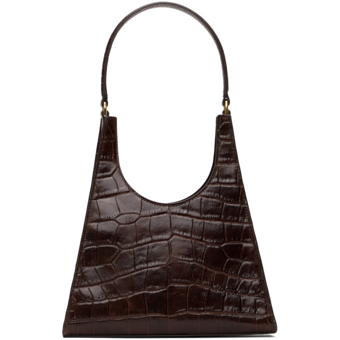 Staud Brown Croc Rey Bag Staud