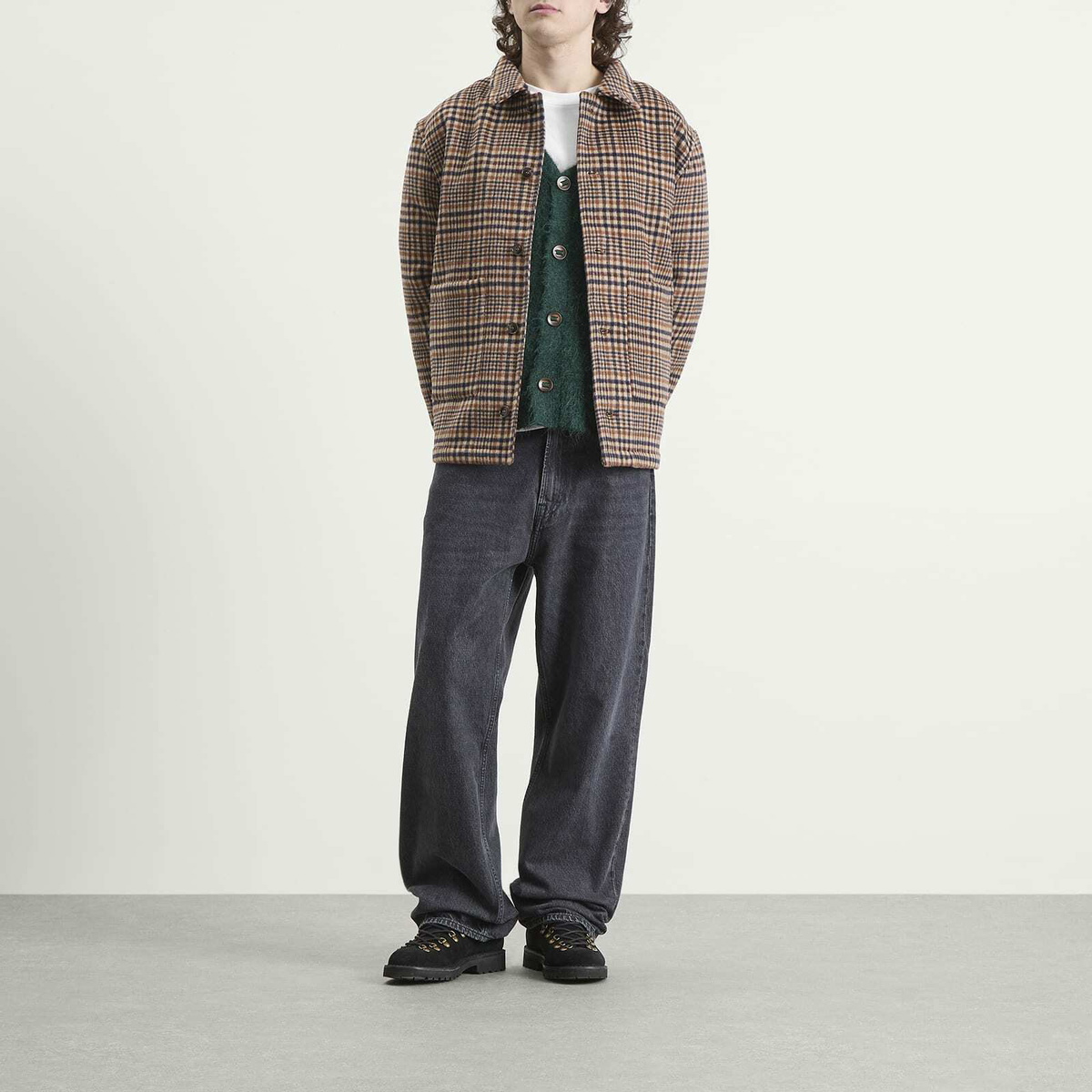 Bound Men's Wool Button Jacket in Barton Check BOUND by Bond-Eye