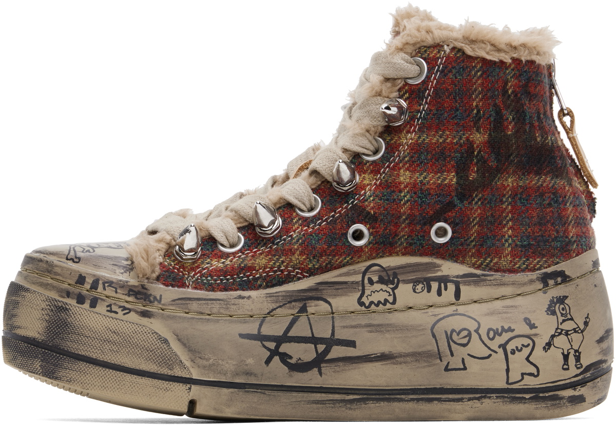 R13 Red Kurt High Top Sneakers R13