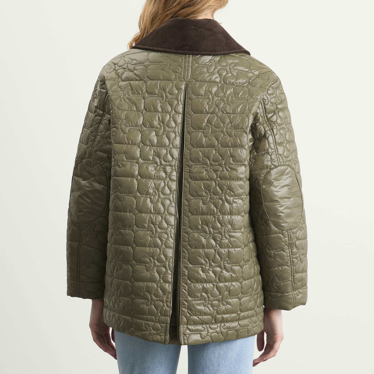GANNI Women's Shiny Quilt Jacket in Kalamata GANNI