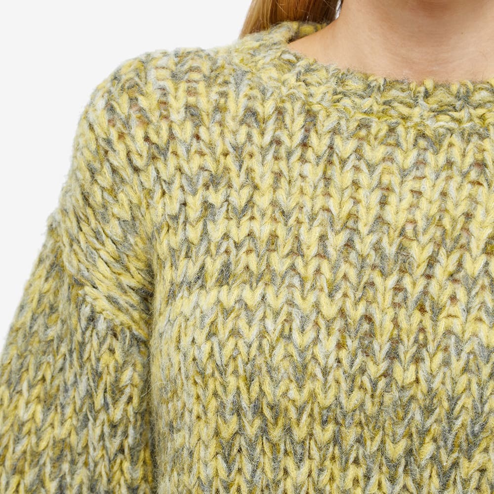 Frame Women's Cropped Marl Sweater in Flash Lime Multi Frame Denim