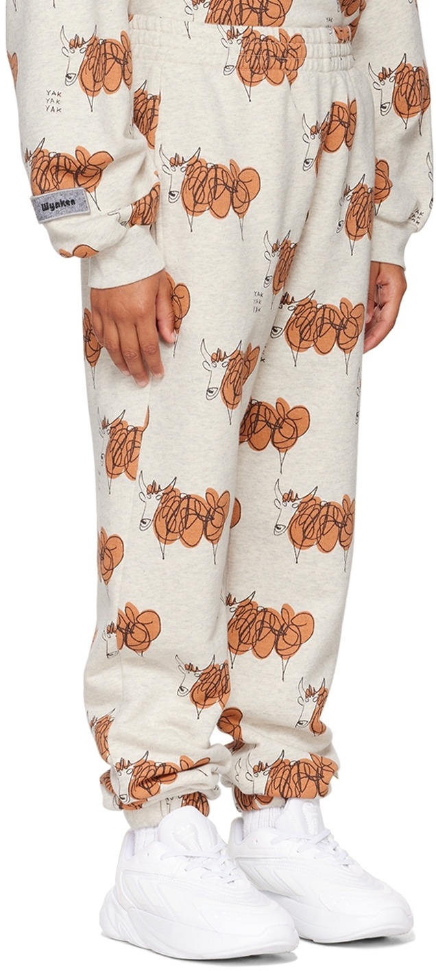Wynken Kids Beige Yak Yak Yak Track Pants Wynken