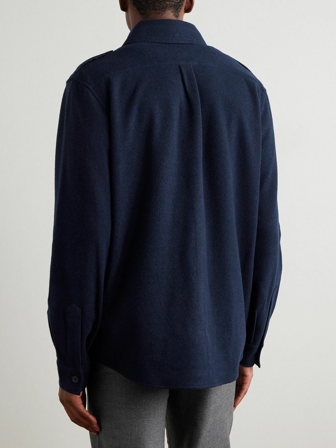 SEASE - Wool-Blend Shirt - Blue Sease