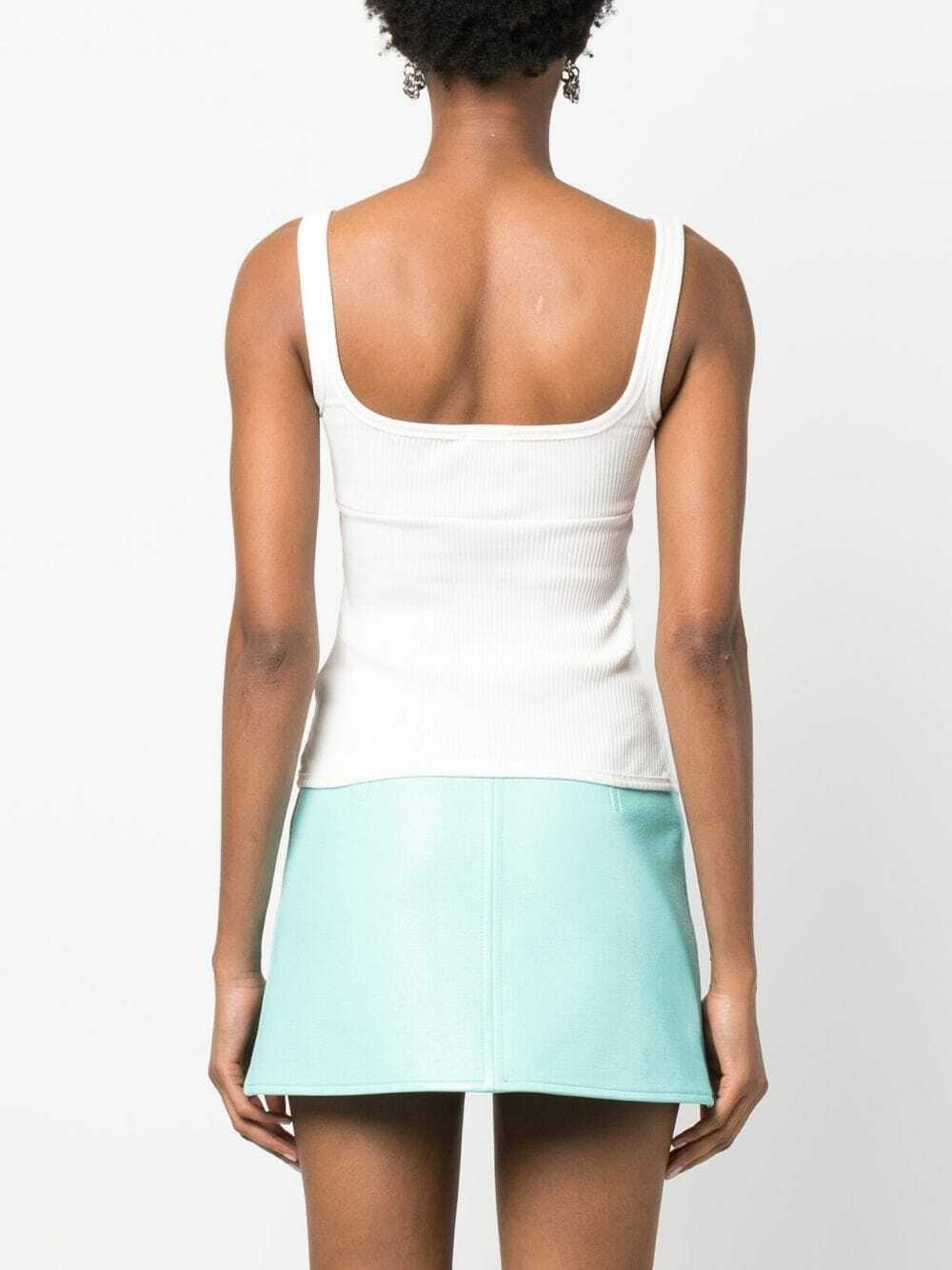 COURRÈGES - Cotton Rib Tank Top Courreges