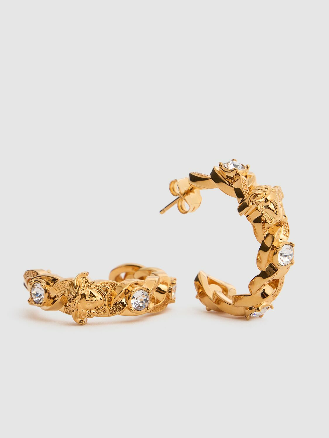 VERSACE Medusa Chain Hoop Earrings Versace