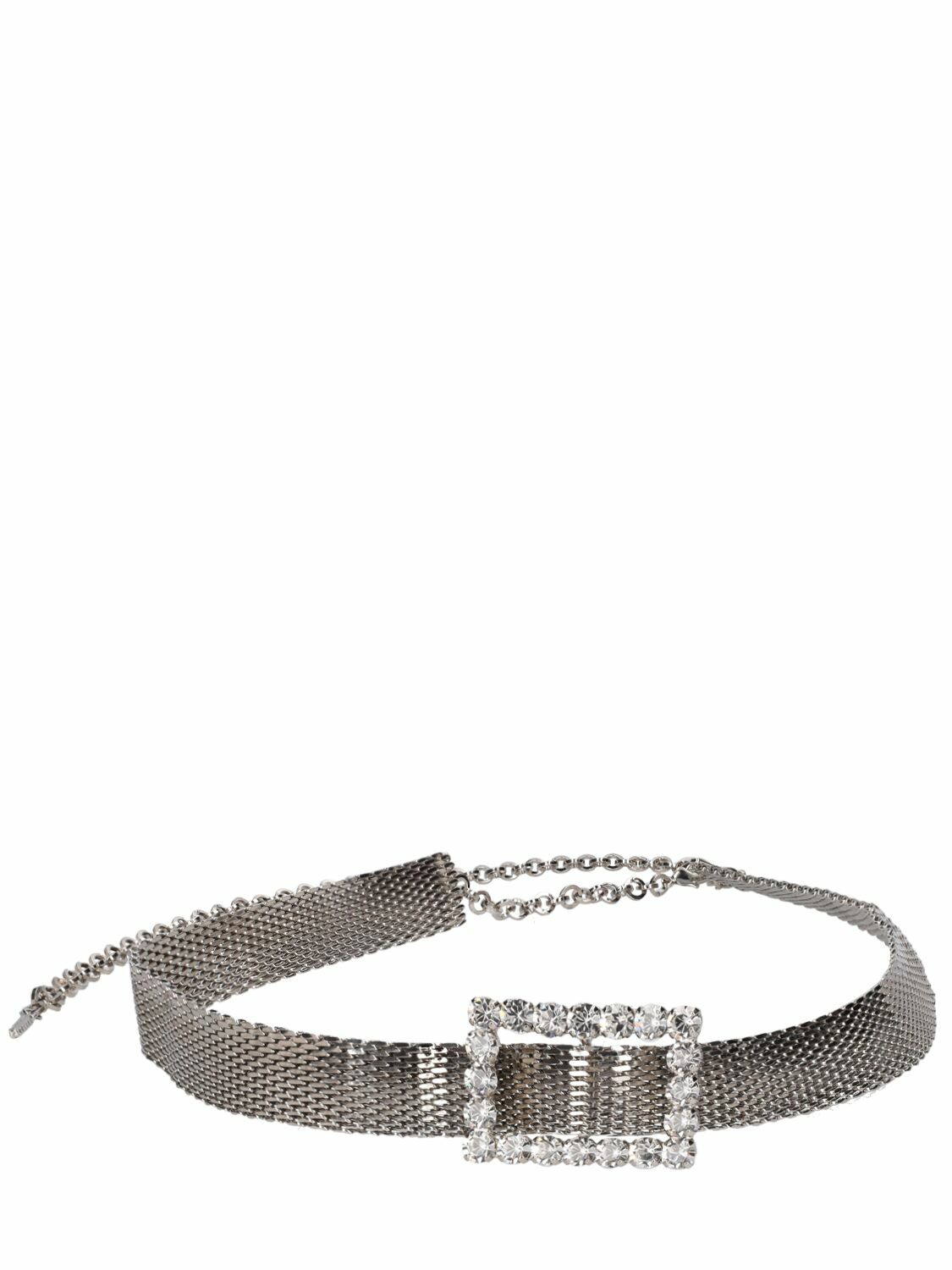 ALESSANDRA RICH - Chain Belt W/ Crystal Buckle Alessandra Rich