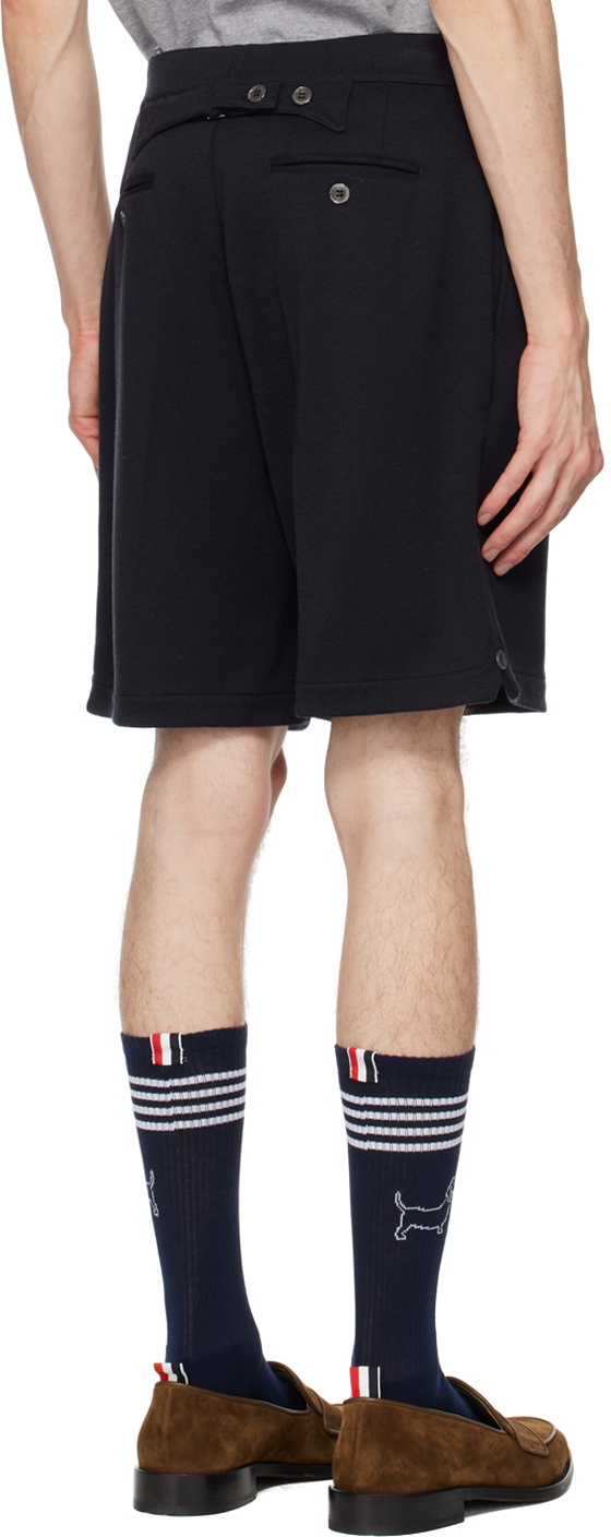 Thom Browne Navy Zip-Fly Shorts Thom Browne