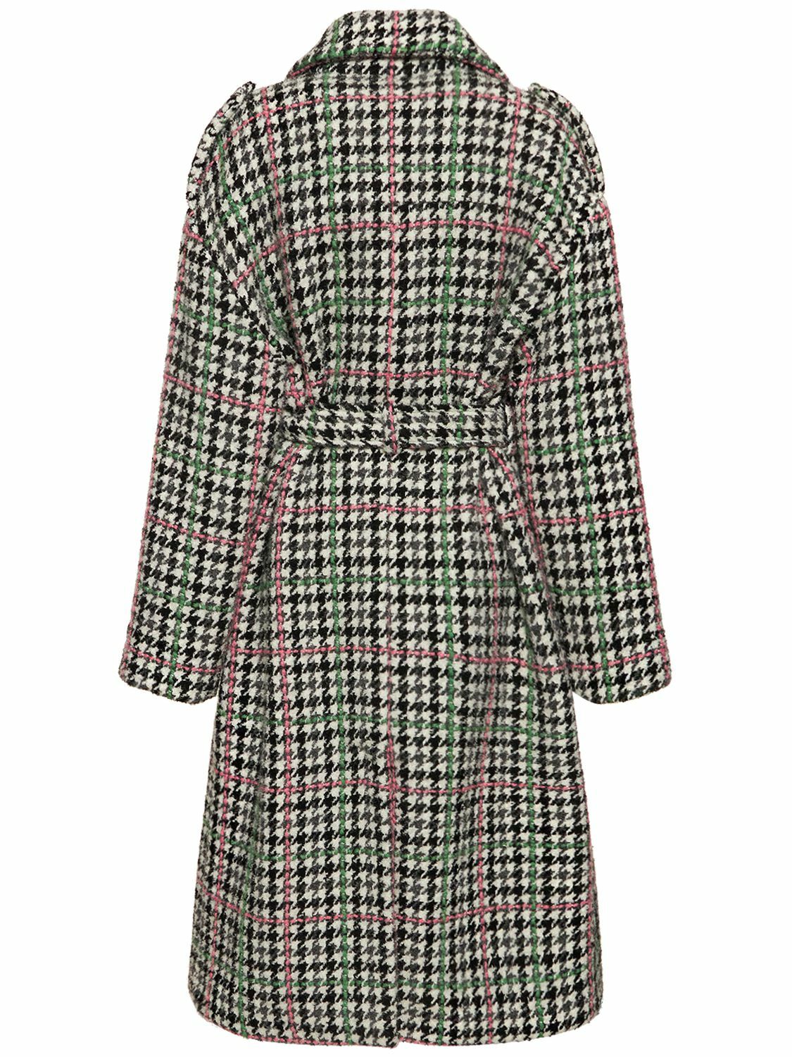 MSGM - Plaid Wool Blend Long Coat MSGM