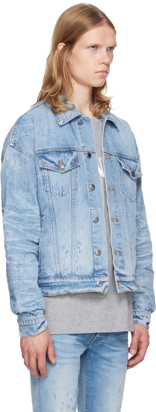 AMIRI Blue Shotgun Oversized Denim Jacket Amiri