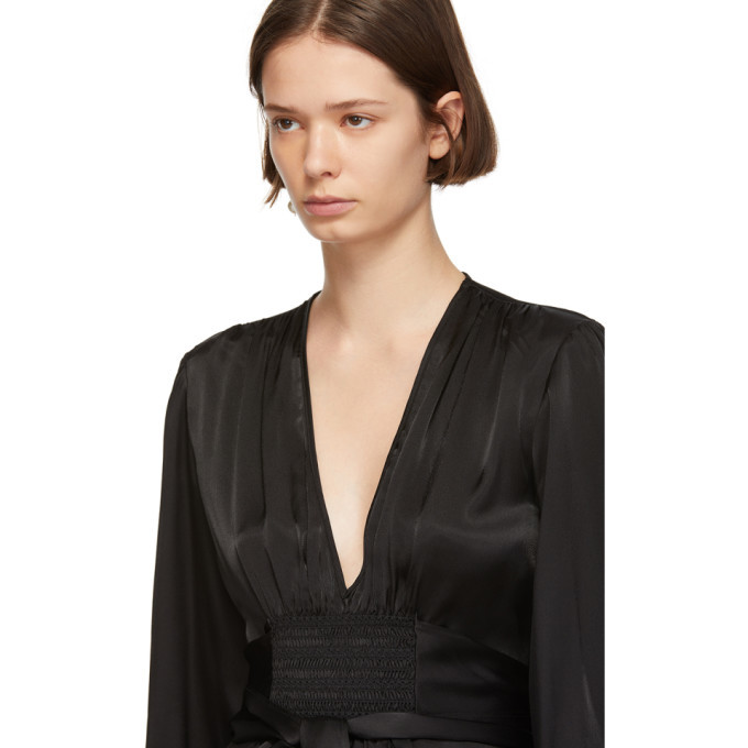 Alexachung Black Evening Smock Blouse Alexachung