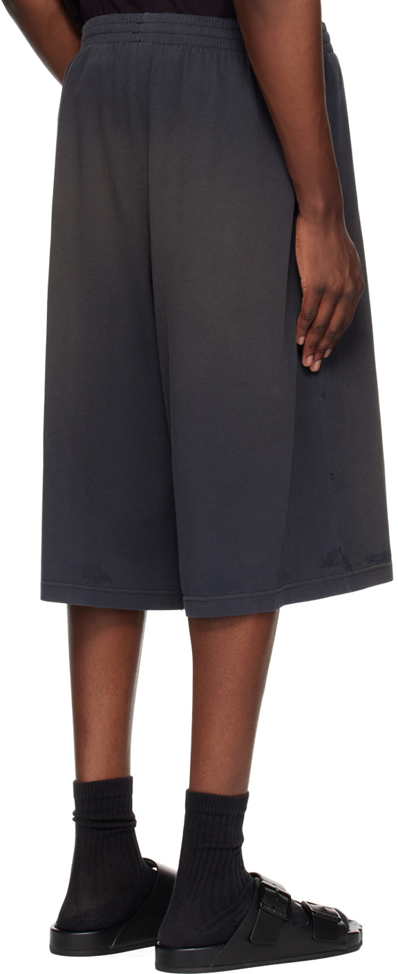 Balenciaga Black Embroidered Shorts Balenciaga