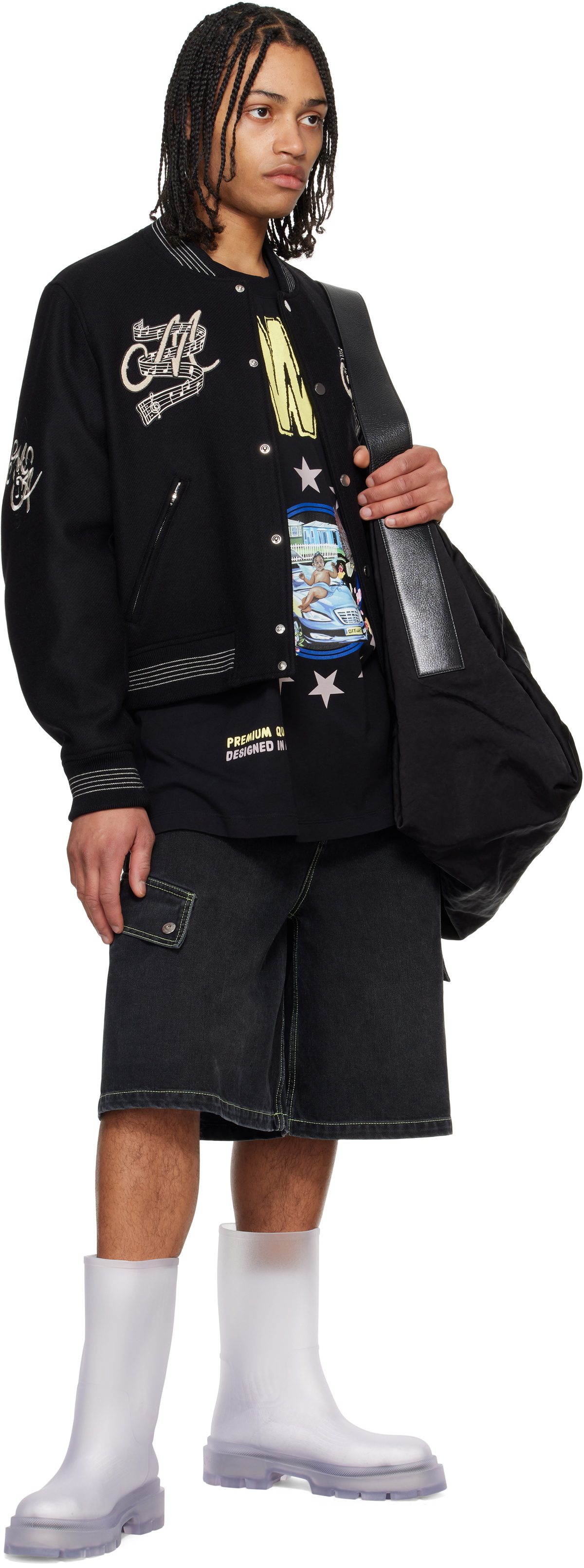 Off-White Transparent Black Arrow Reboot Boots Off-White