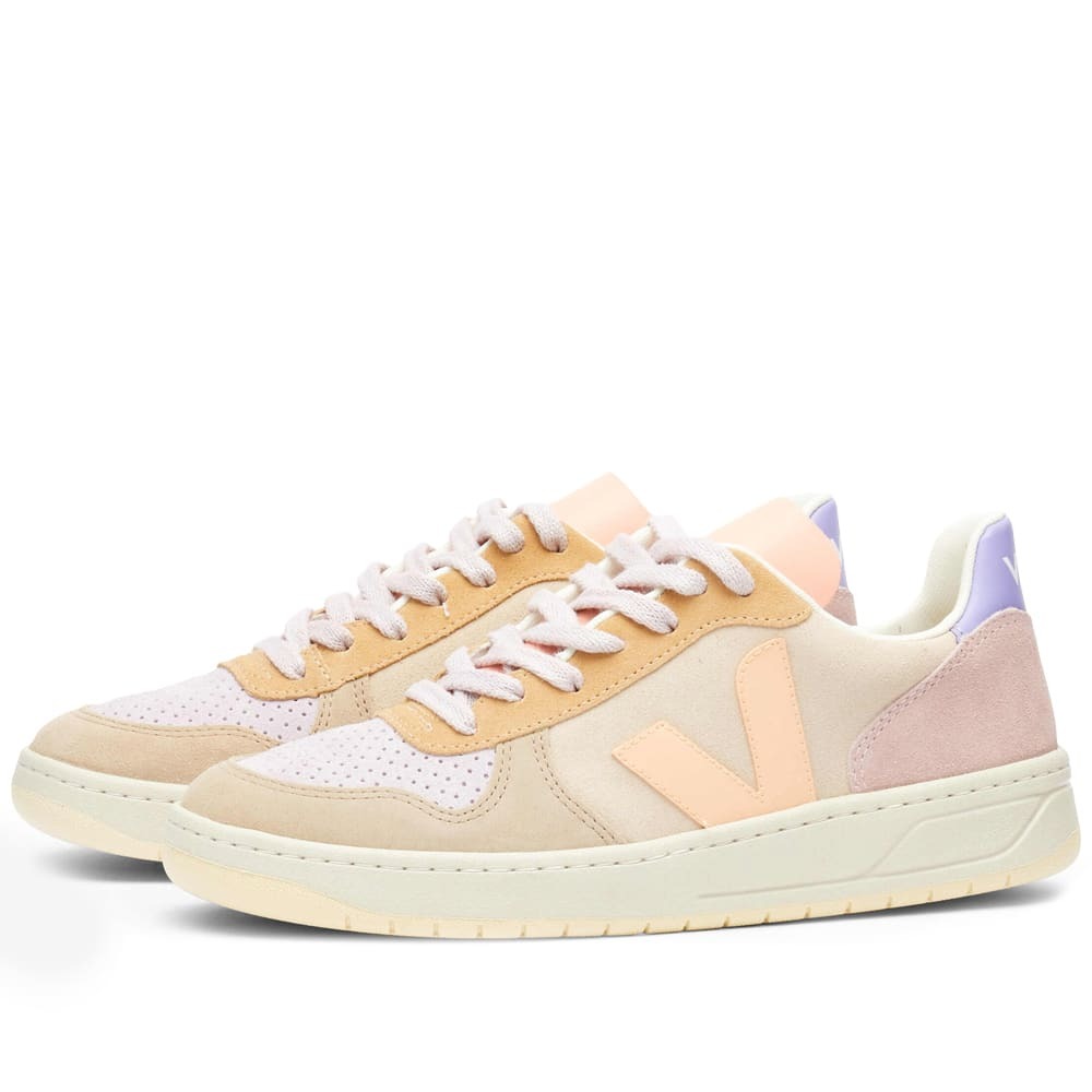 Veja Women's V-10 Sneakers in Peach Multi VEJA