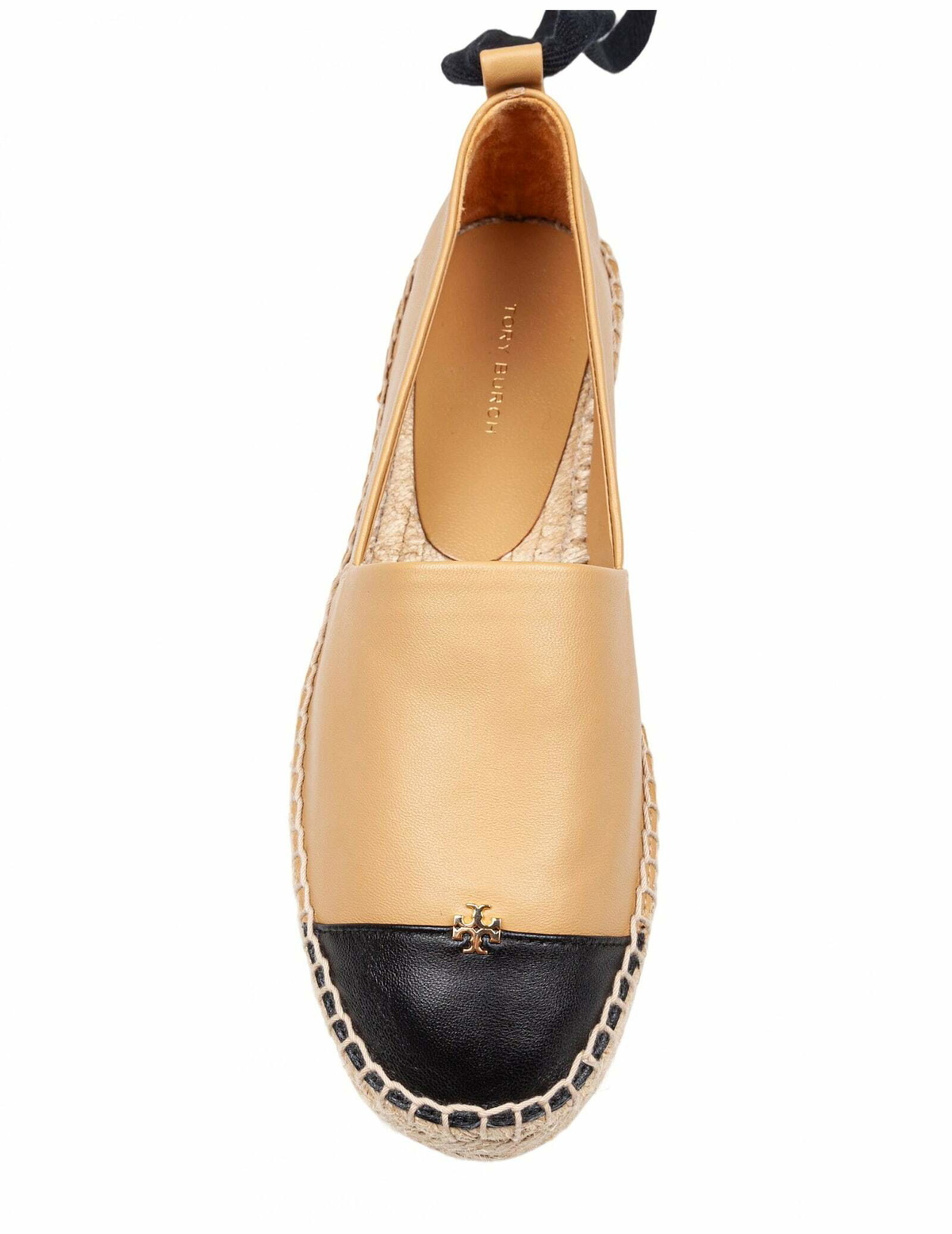 Tory Burch Leather Espadrille Color Ginger And Black Tory Burch