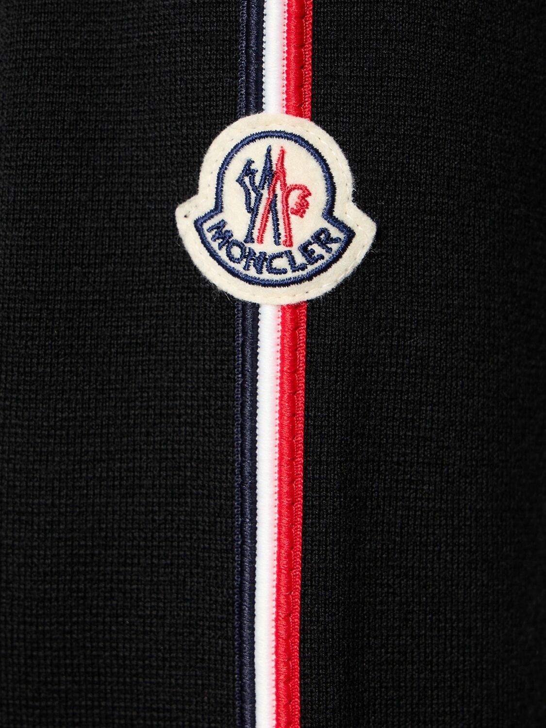 MONCLER - Ultra-fine Wool Knit & Nylon Down Jacket Moncler