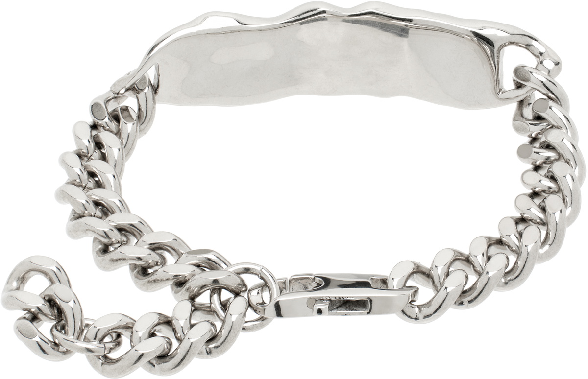 Palm Angels Silver Melted Chain Bracelet Palm Angels