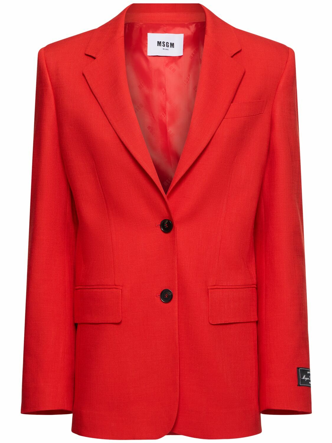 MSGM Single Breast Viscose Blend Blazer MSGM