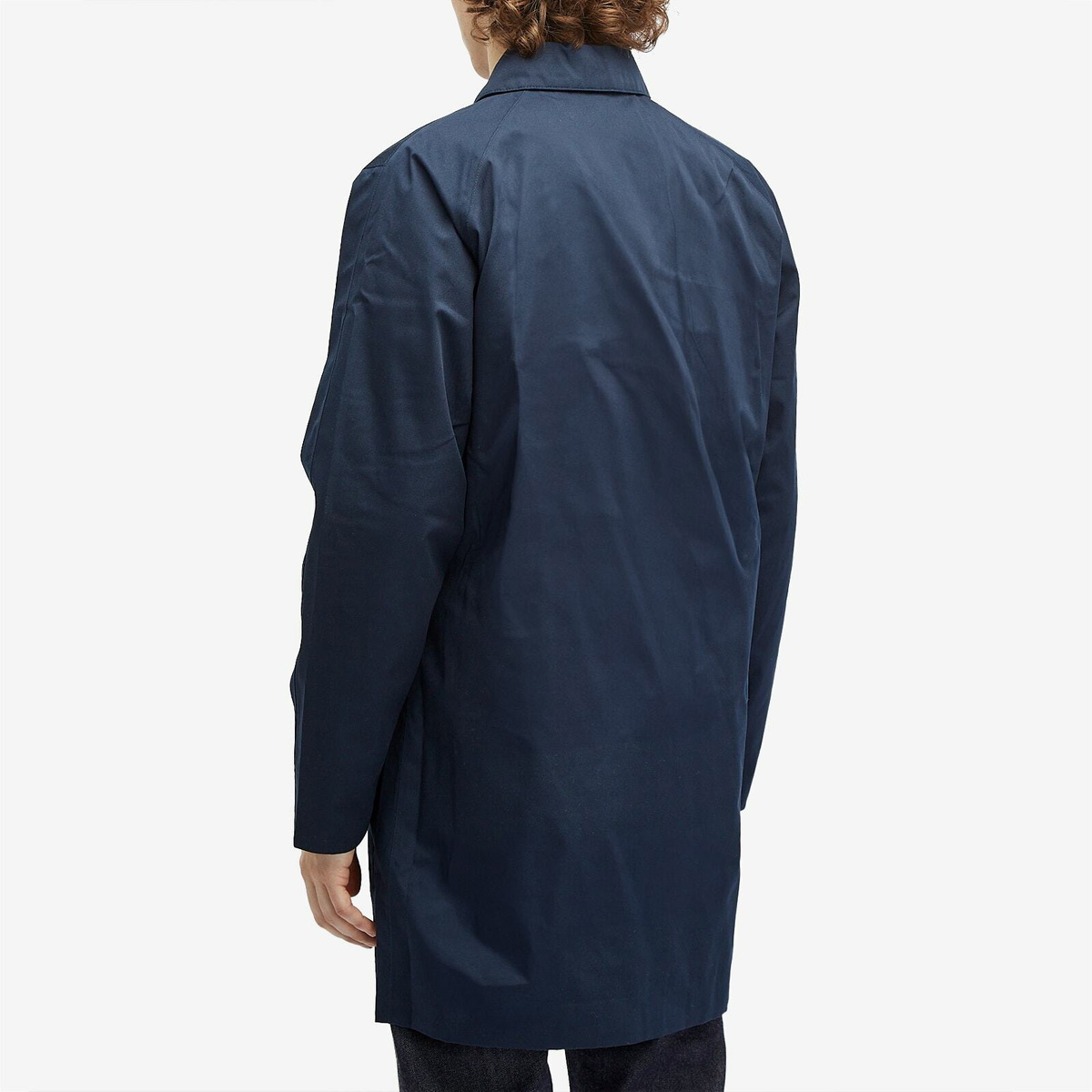 Barbour Men's Lorden Waterproof Mac in Navy/Blue Granite Tartan Barbour