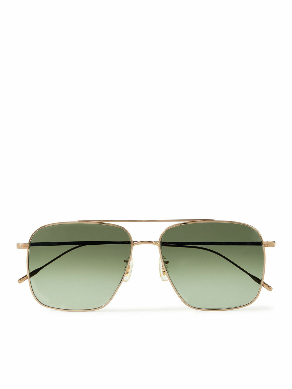 Oliver Peoples - Dresner Aviator-Style Gold-Tone Sunglasses Oliver Peoples