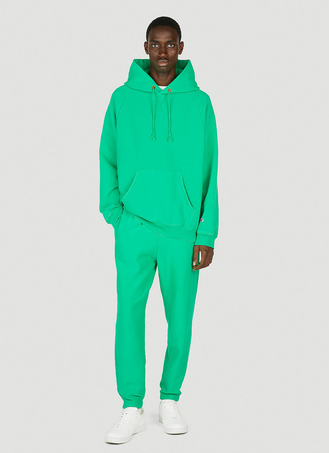 Champion Logo Embroidered Hooded Sweatshirt Champion