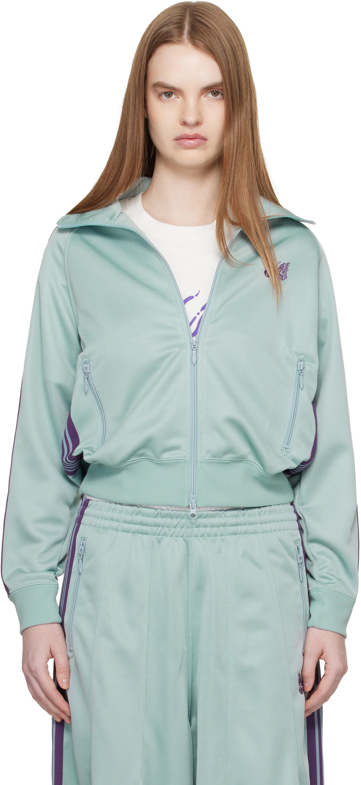 NEEDLES Green Poly Smooth Track Jacket Needles