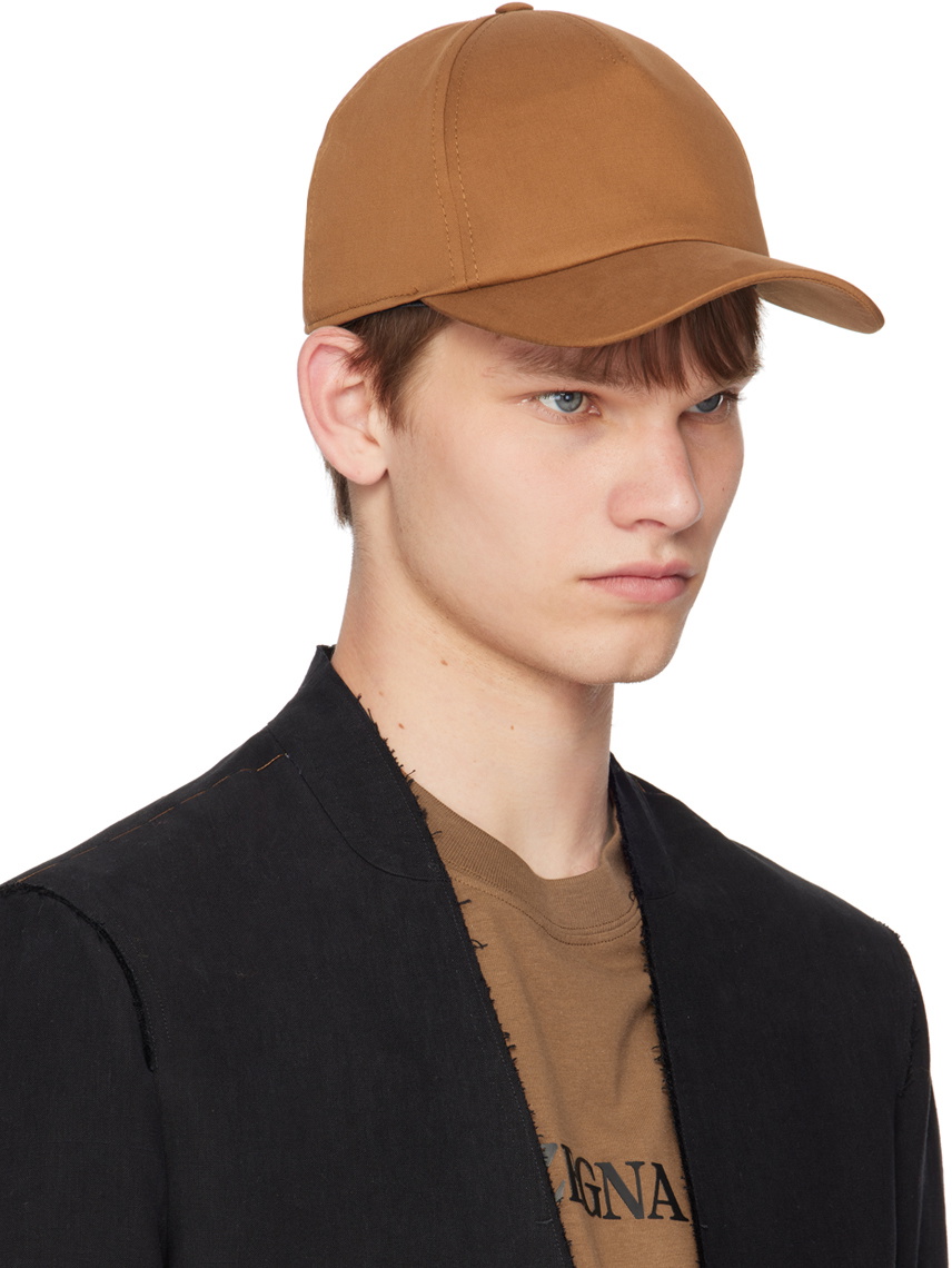 ZEGNA Brown Soft Touch Cap Zegna