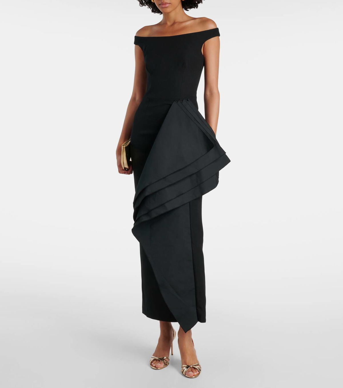 Safiyaa Bree draped midi dress Safiyaa
