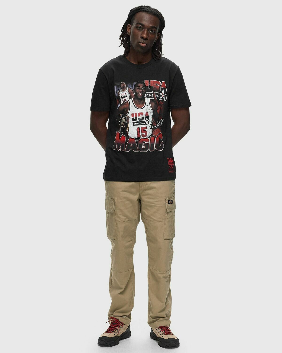 Mitchell & Ness Nba Legend Tee Usa Magic Johnson Black Shortsleeves ...