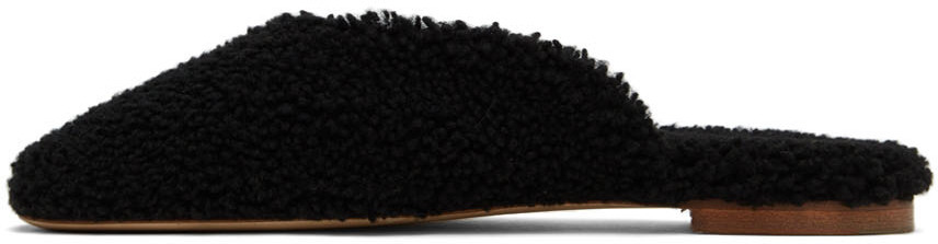 Sleeper Black Shearling Slippers Sleeper